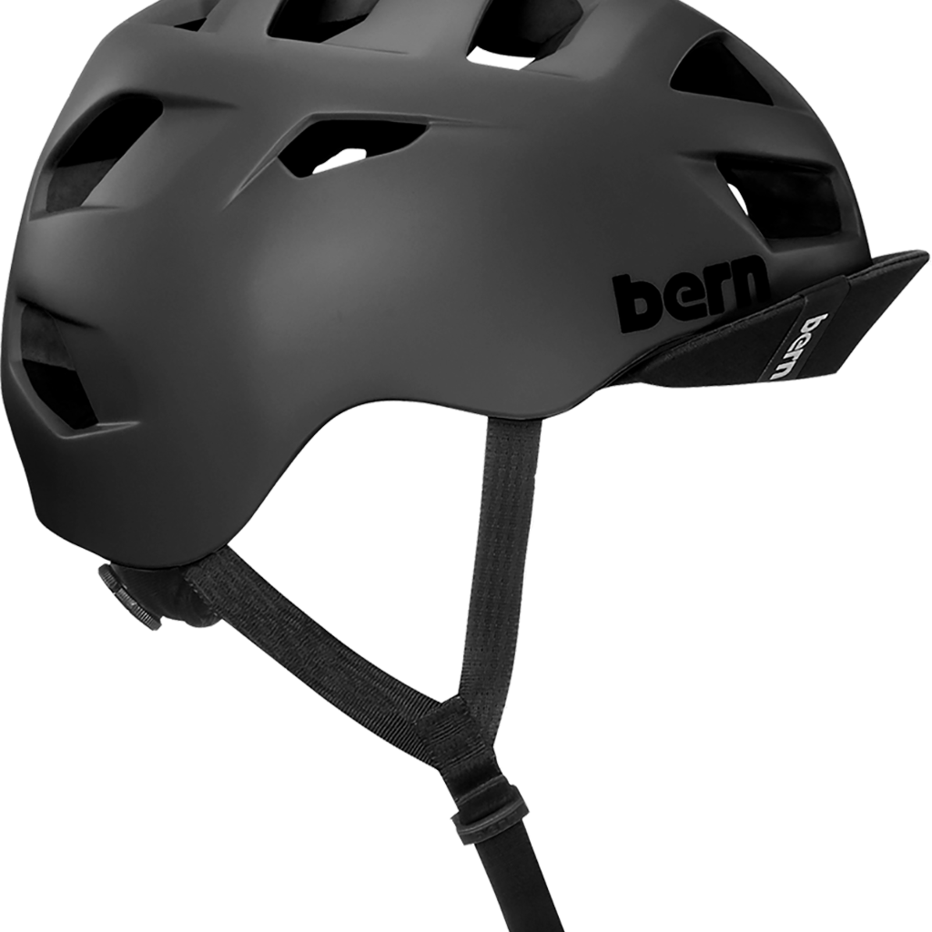 Matte black Bern Allston helmet