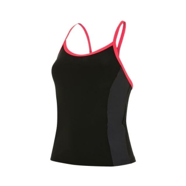 Speedo hydractive black and pink tankini top: women's swim trunks