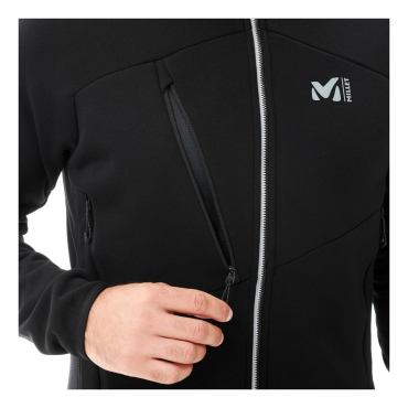 Millet elevation power jacket black: men's fleece