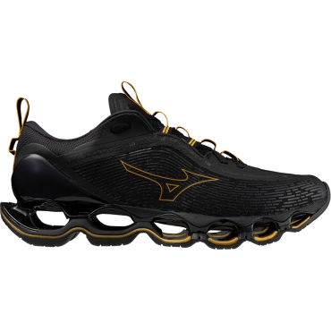 Mizuno Wave Prophecy 13 Black/Gold/Metallic Gray | LEPAPE