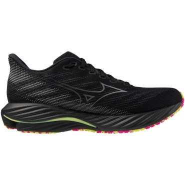 Mizuno Wave Rider 28 Black/Silver/Sunny Lime| LEPAPE