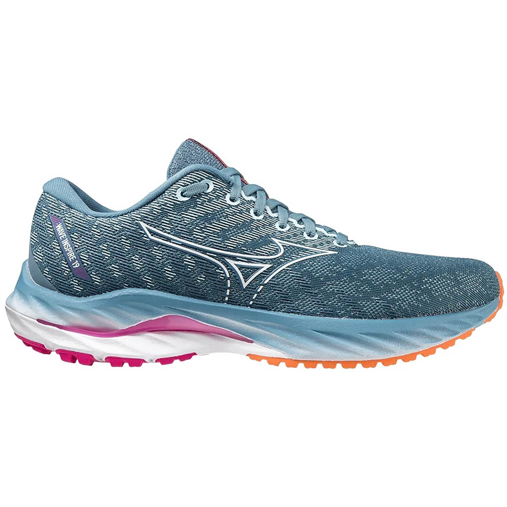 Mizuno Wave Inspire 19 blau pink Laufschuhe fur Damen